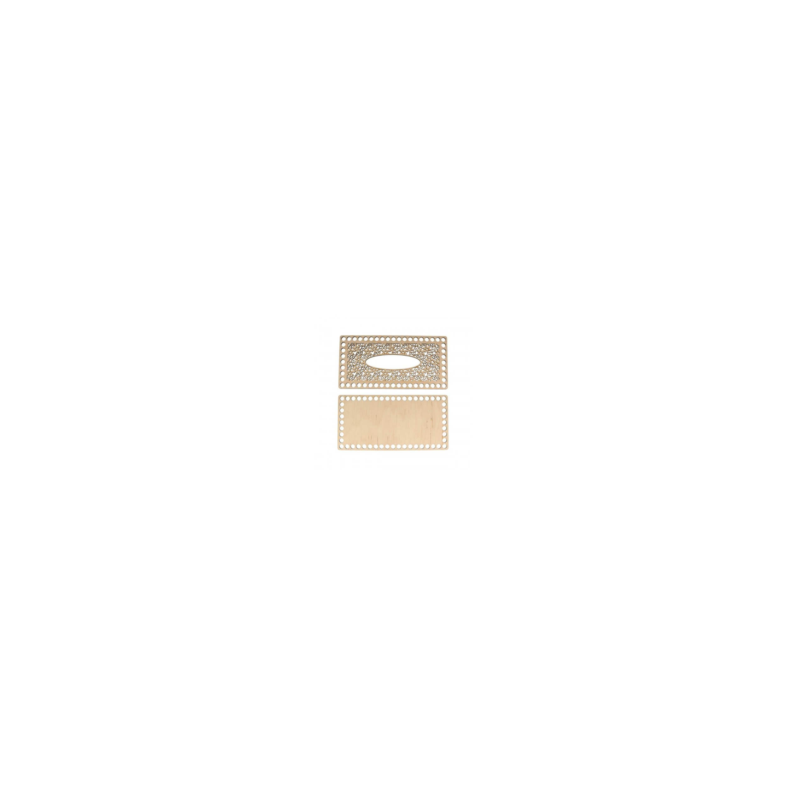 Rectangular handkerchief base - cut in flowers